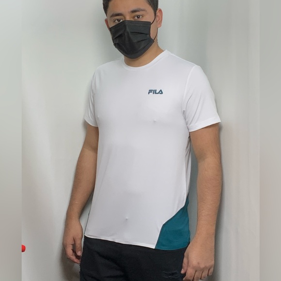 Fila | Shirts | Mens Fila White Teal Royal Blue Tee Shirt | Poshmark